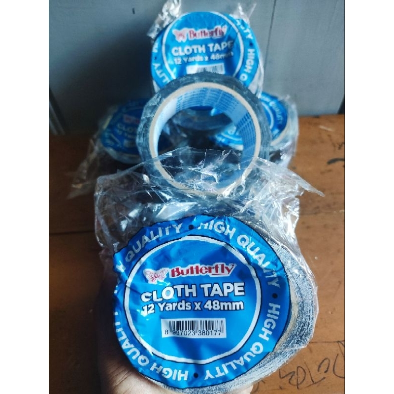Jual Lakban/isolasi kain/jilid / cloth tape 48mm x 12 yard (butterfly ...