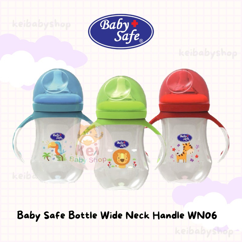 Jual Baby Safe Botol Wide Neck Handle WN06 260ml / Bottle Wide Neck ...