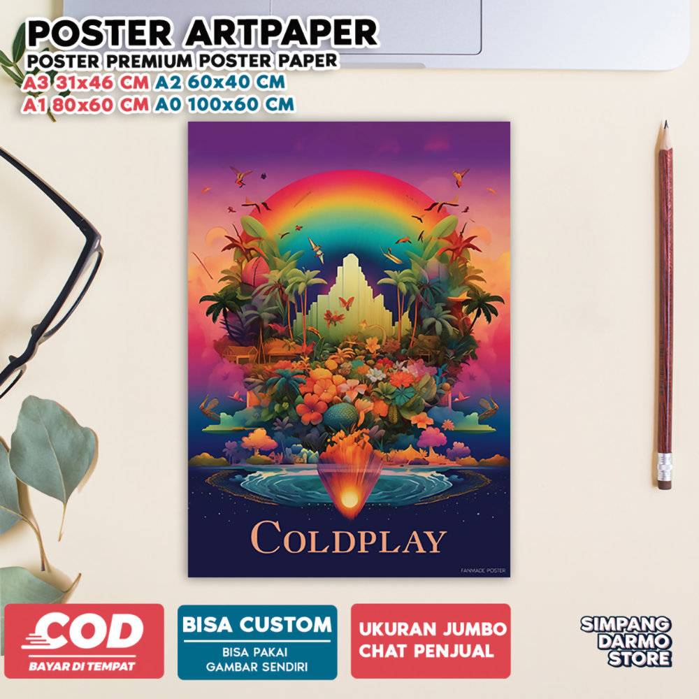 Jual Poster Coldplay Fan Made Buatan Fans Kreasi Fans Fanart Kualitas ...