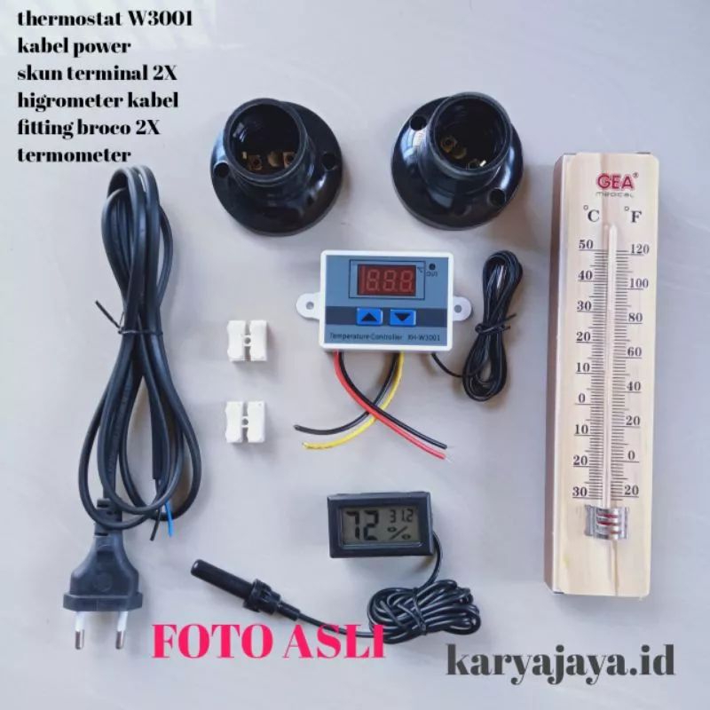 Jual Paket Thermostat Termostat Digital XH Termometer Thermometer Mesin ...