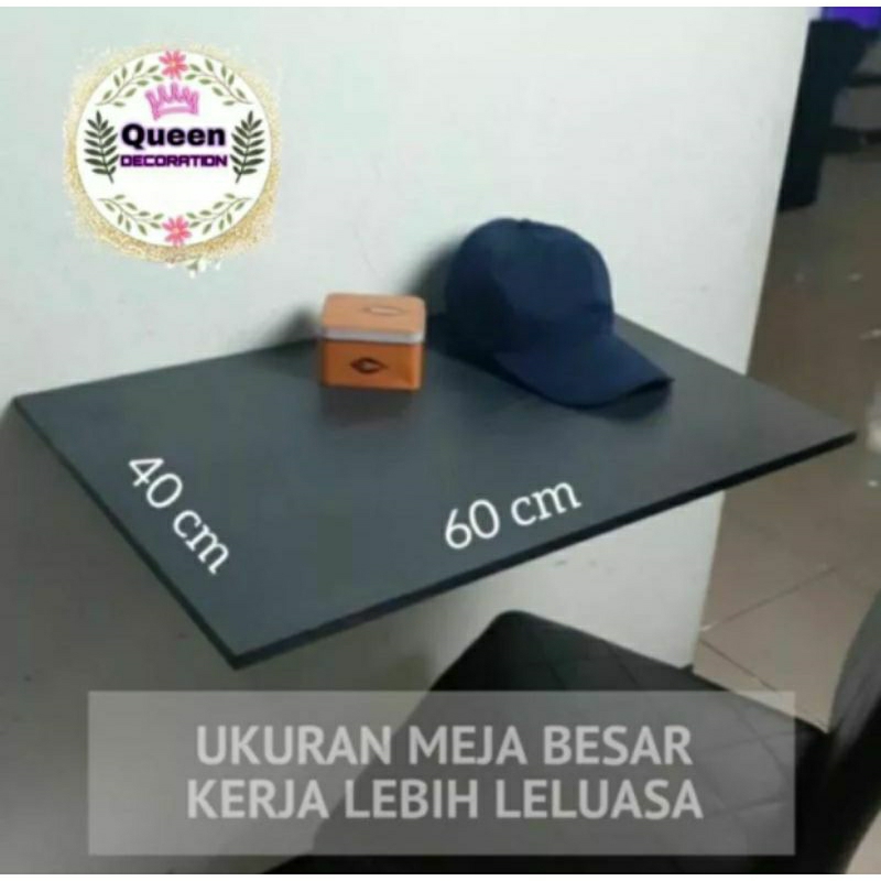 Jual meja dinding lipat minimalis 60 x 40 cm plus bracket aesthetics ...