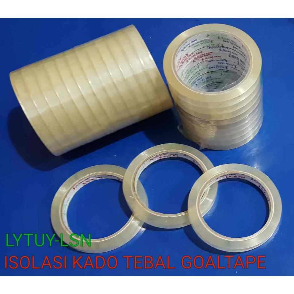 Jual Lakban bening / Lakban OPP / Isolasi / selotip ukuran 1/2 dan 1 ...