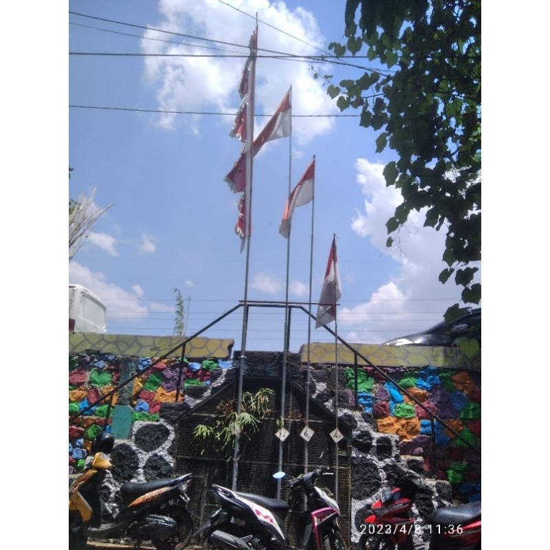 Jual Tiang bendera besi galvanis anti karat 3 meter | Shopee Indonesia