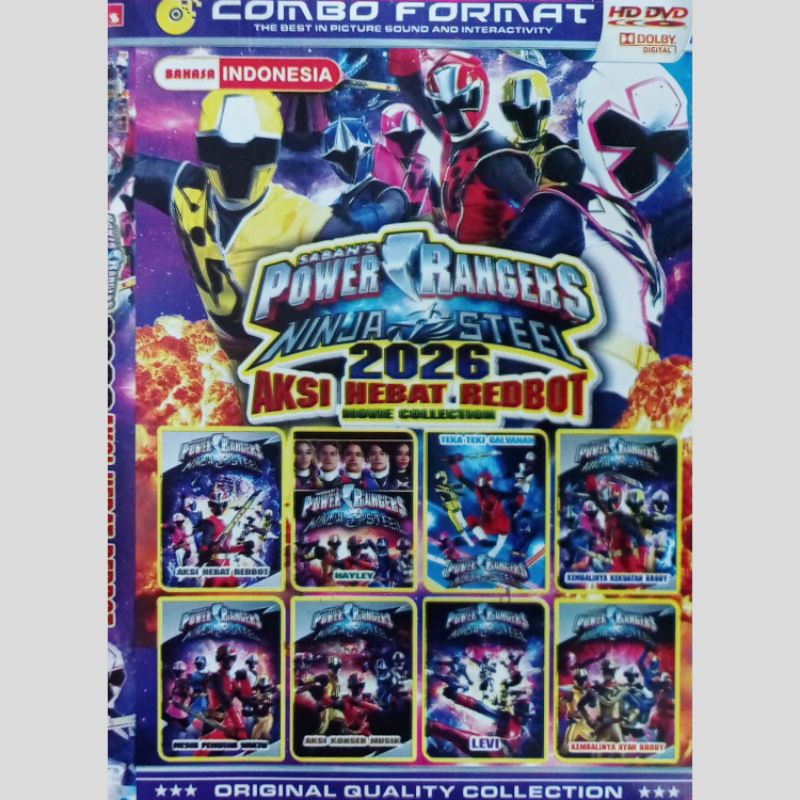 Jual Kaset Koleksi Film Power Rangers Ninja Steel Aksi Hebat Redbot ...