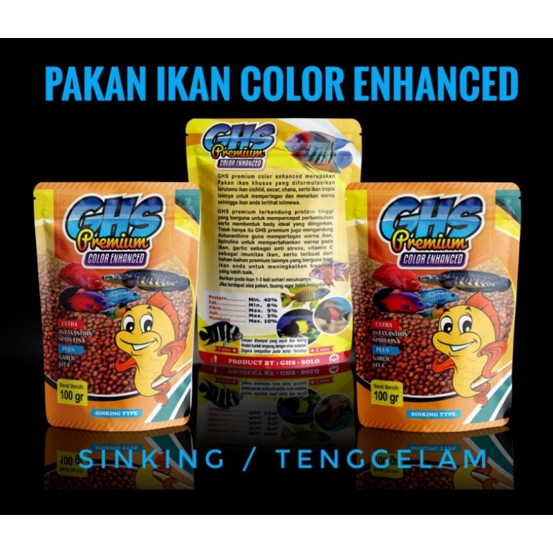 Jual Pakan ikan hias Cichlid GHS Premium Color enhanced Cepat menaikan ...