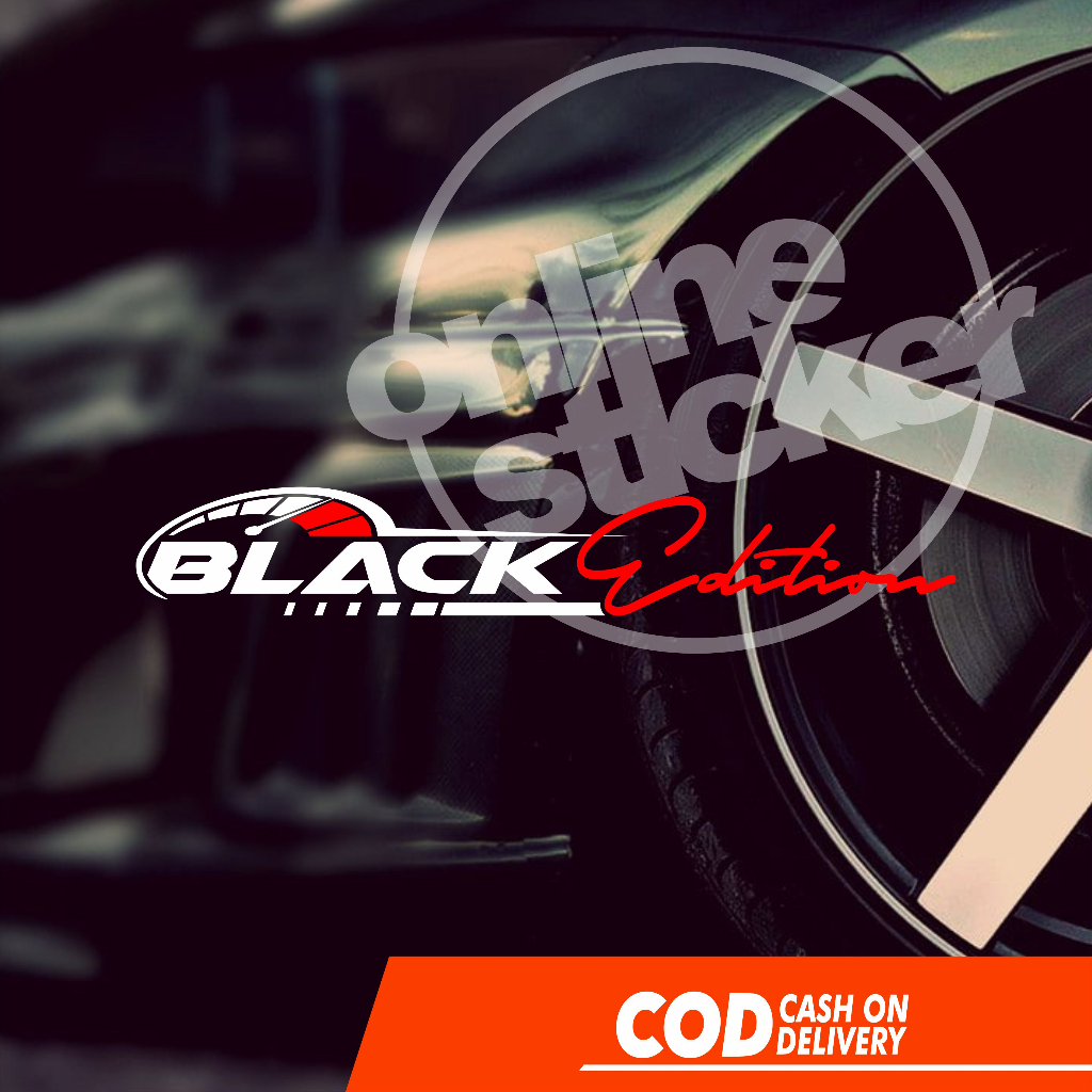 Jual sticker black edition | cutting menyala | Shopee Indonesia