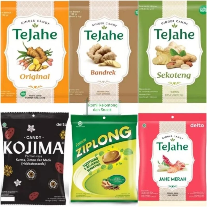 Jual Permen Herbal TeJahe Ziplong Kojima Dari DeltoMed isi 50 Butir ...