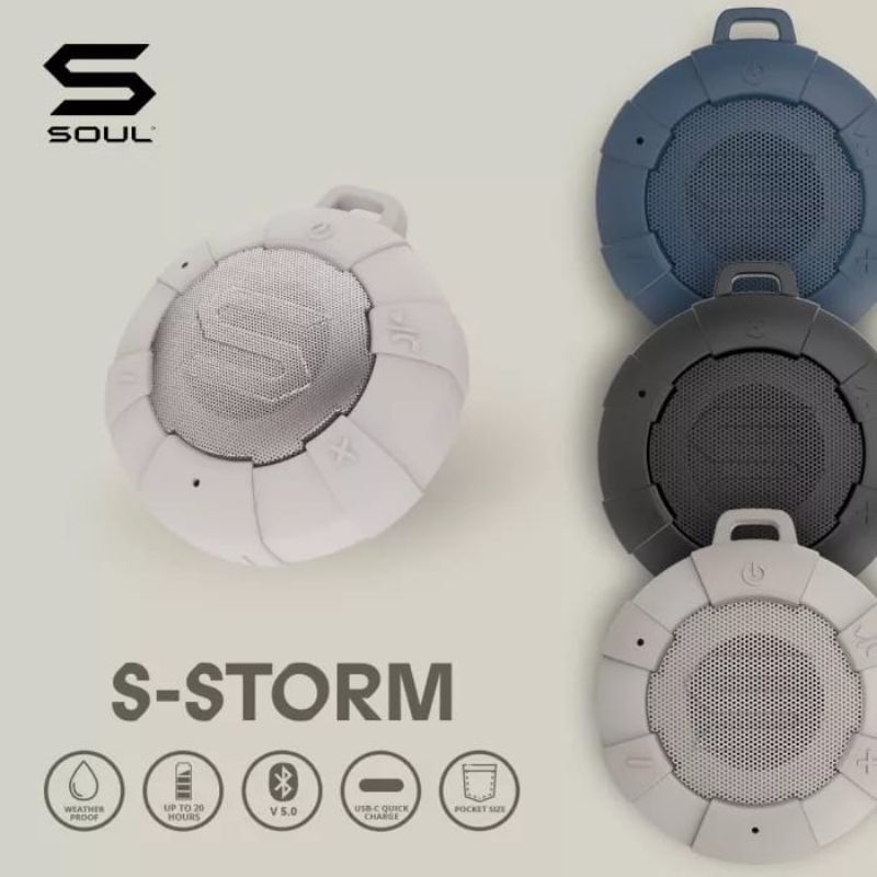 Jual Soul S Storm Speaker Wireless Bluetooth Waterproof Original Resmi ...