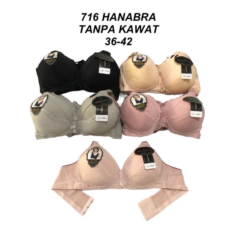 Jual hanabra collection bra tanpa kawat busa tipis kode 716 | Shopee ...
