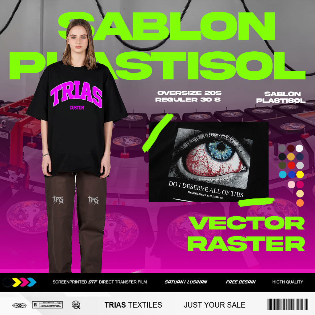 Jual CUSTOM SABLON PLASTISOL RASTER VECTOR BRAND KAMU KAOS CUSTOM ...