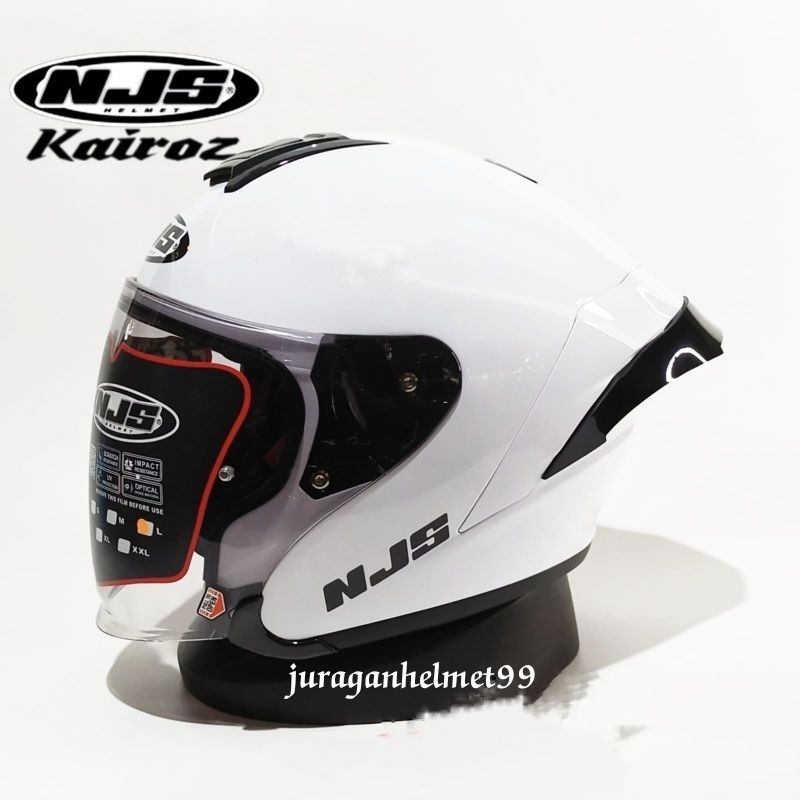 Jual Helm Half face NJS Kairoz spoiler | Shopee Indonesia