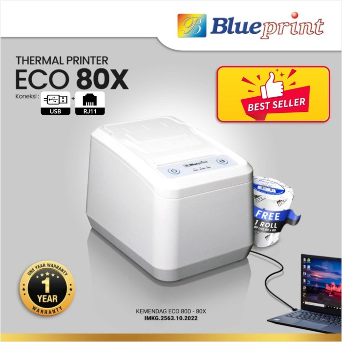 Jual Printer Kasir Thermal BLUEPRINT Lite 80X USB / 80L LAN / 80D ...