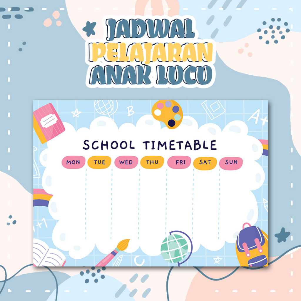 Jual JADWAL PELAJARAN/ ROSTER PELAJARAN SEKOLAH | Shopee Indonesia