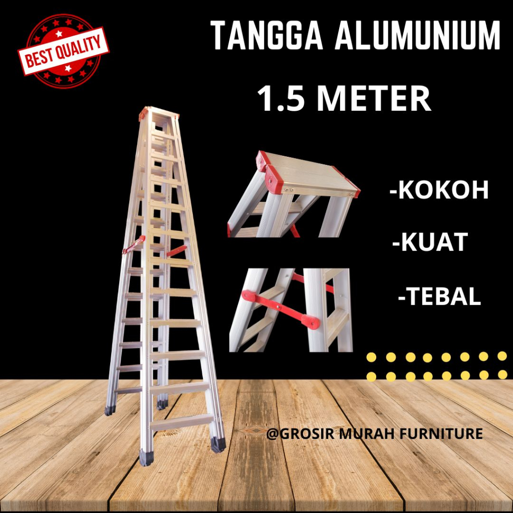 Jual tangga alumunium 1.5 Meter / TANGGA LIPAT / TANGGA ALUMINIUM ...