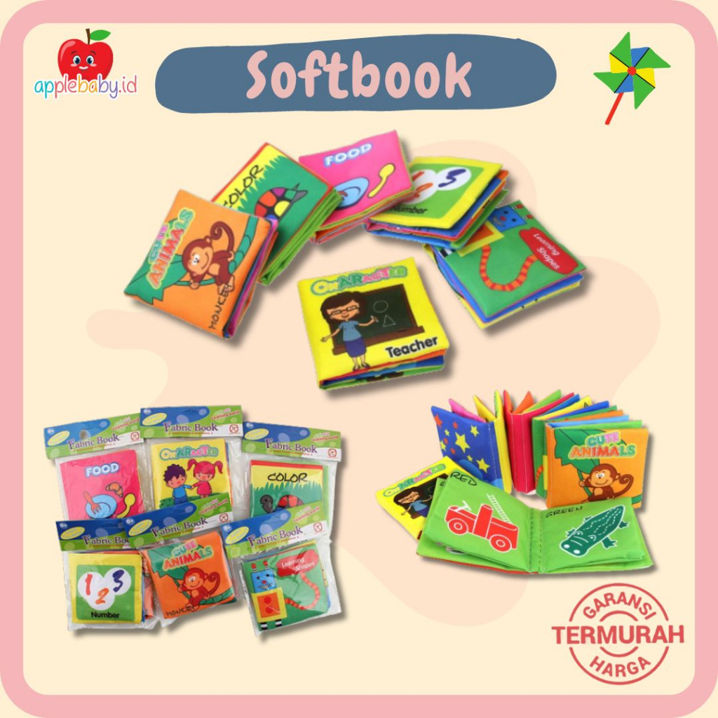 Jual Softbook Buku Bantal Bayi Buku Mini Bayi Mainan Buku Lembut Buku ...