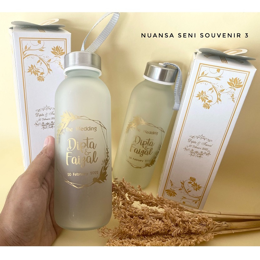 Jual Souvenir Pernikahan Botol Minum 420ml Botol Infused Water Kaca ...