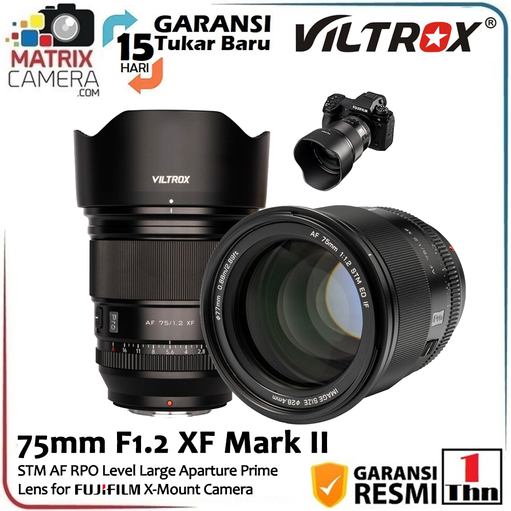 Jual Viltrox Lensa 75mm F1.2 STM AF PRO Prime Lens for Fujifilm X-Mount | Shopee Indonesia