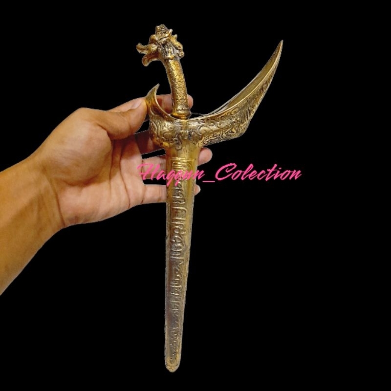 Jual Koleksi Kris Kapala Naga Bahan Full Kuningan Sari | Shopee Indonesia