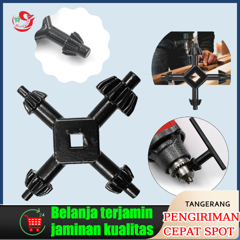 Jual 4 In 1 Universal Drill Chuck Wrench Drill Chuck Keys Kunci Kepala ...