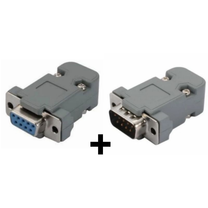 Jual Konektor DB9 Male Female 1Set + Cover plastik | Shopee Indonesia