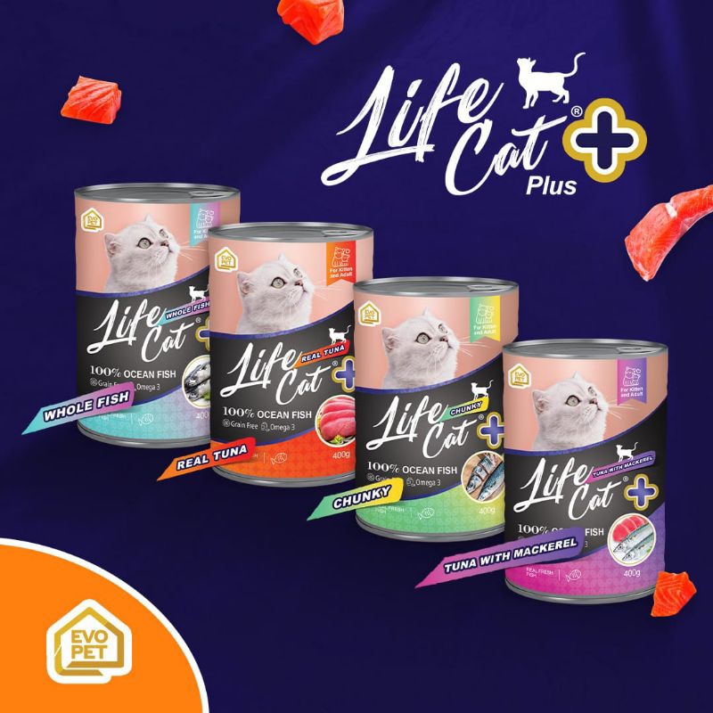 Jual LIFECAT PLUS - Makanan Kaleng Basah Kucing Life Cat Plus Cat Food ...