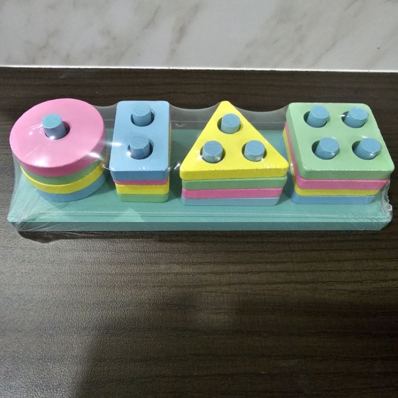 Jual puzzle anak shapes kotak segitiga Bulat persegi | Shopee Indonesia