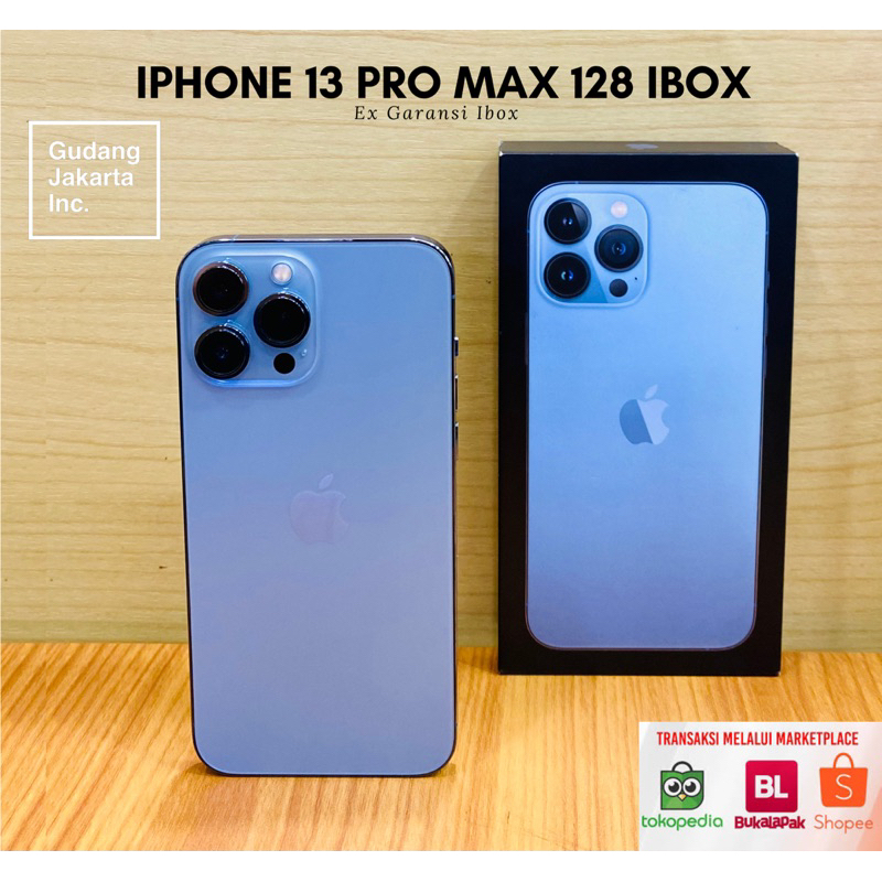 Jual iPhone 13 pro max 128gb sierra blue inter Bh 100% fullset like new ...