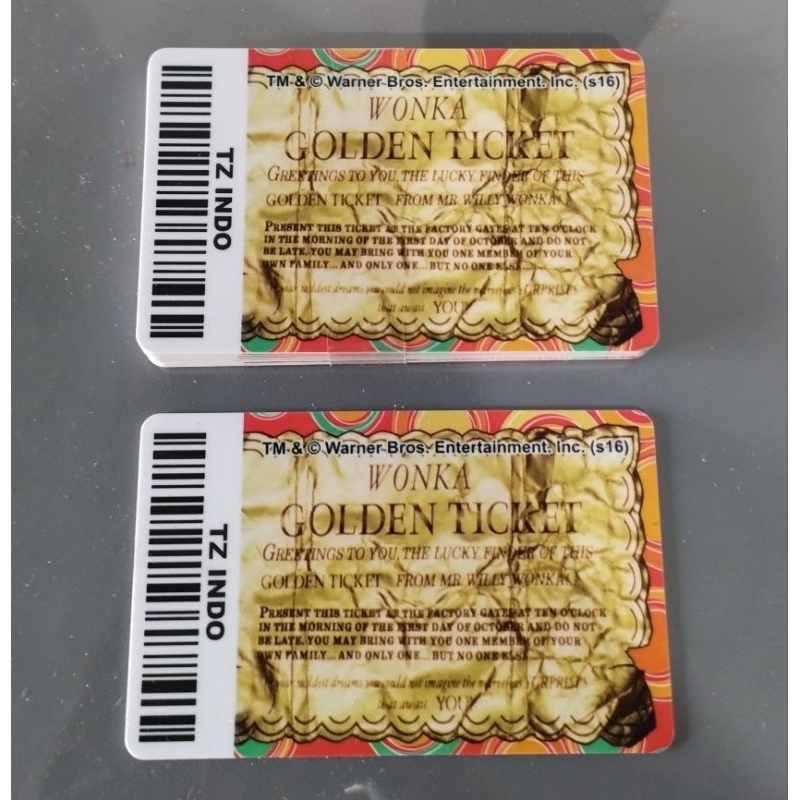 Jual Kartu Timezone GOLDEN TICKET -- WILLY WONKA -- bisa ditukar 1000 E ...