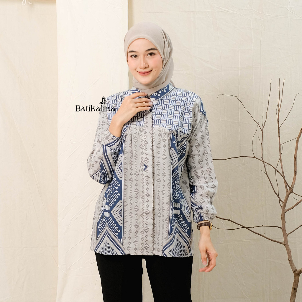 Jual Baju Batik Wanita Modern Atasan Blouse Batik Kerja Kantor Wanita | Shopee Indonesia