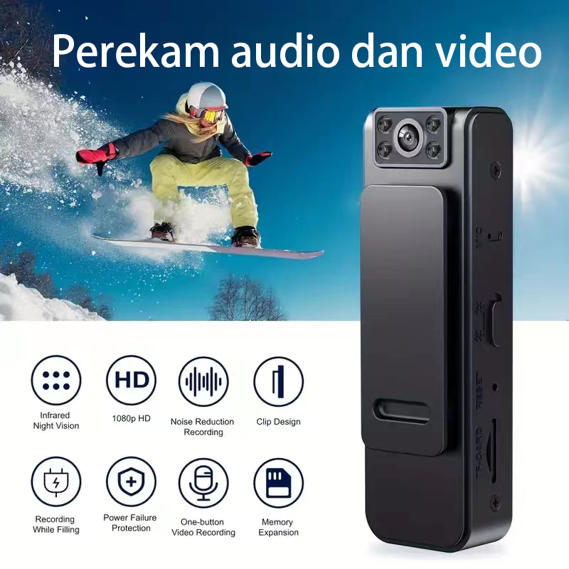 Jual Mini Kamera olahraga luar ruangan Perekam suara perekam dada HD ...