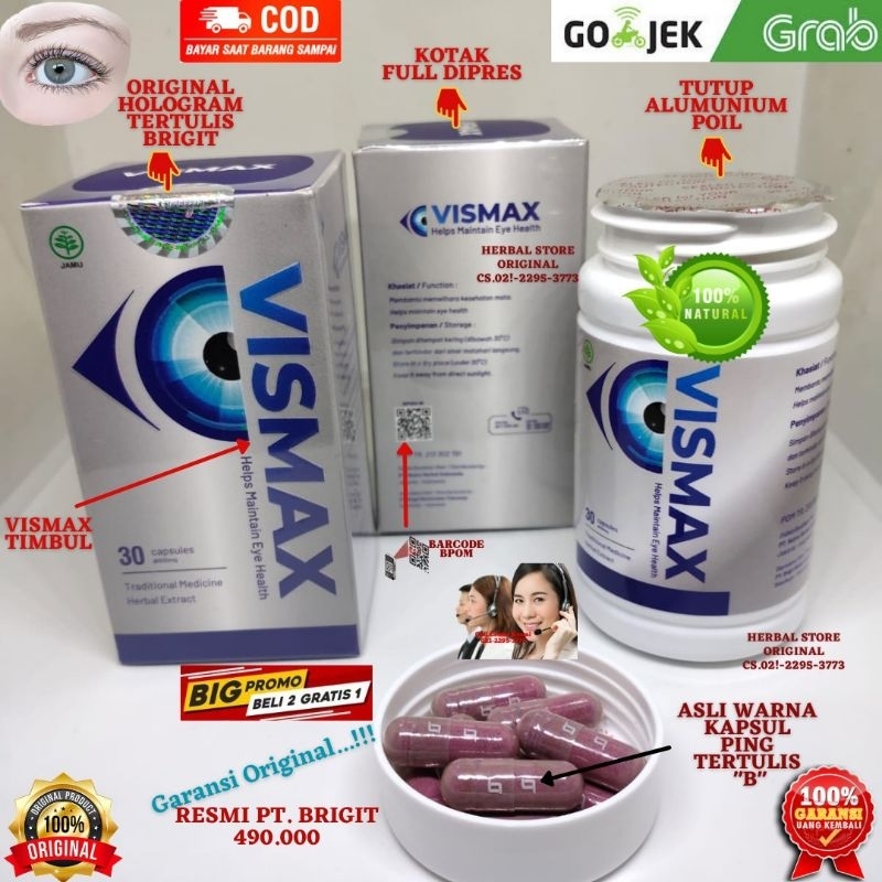 Jual VISMAX ASLI ORIGINAL OBAT MATA MINUS PLUS RABUN KATARAK SILINDER ...