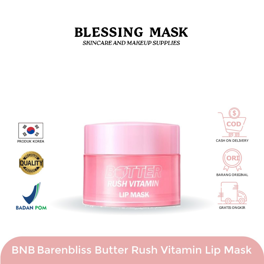 Jual BNB BarenBliss Butter Rush Vitamin Lip mask Moisturizing Lip Balm ...