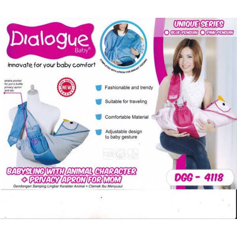 Jual DIALOGUE GENDONGAN BAYI SAMPING LINGKAR ANIMAL + APRON MENYUSUI ...