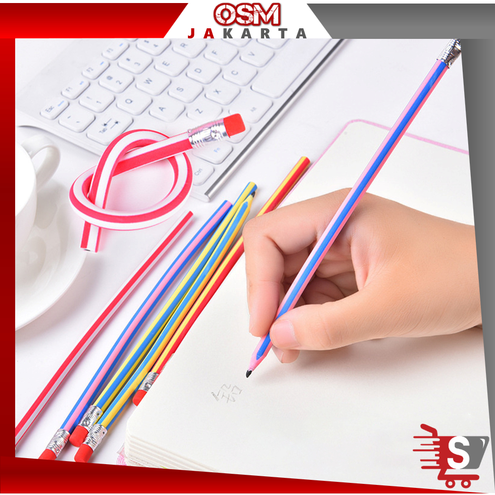 Jual OSM JKT S5862 Pensil Flexsible Lentur Unik Lucu / Alat Tulis ...