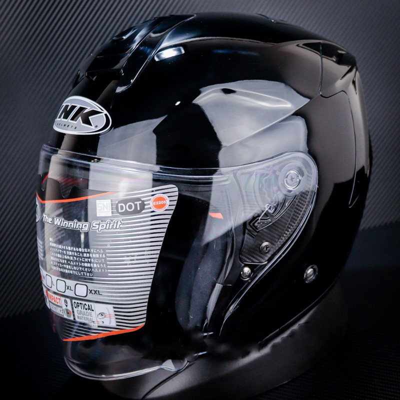 Jual HELM INK DYNAMIC SOLID BLACK GLOSSY - SINGLE VISOR | Shopee Indonesia