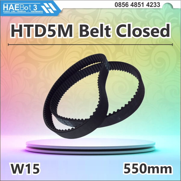 Jual [HAEBOT 3] HTD5M Timing Belt 15mm Closed Loop W15 550 mm CNC Pitch 5mm 3D Printer Sabuk ...