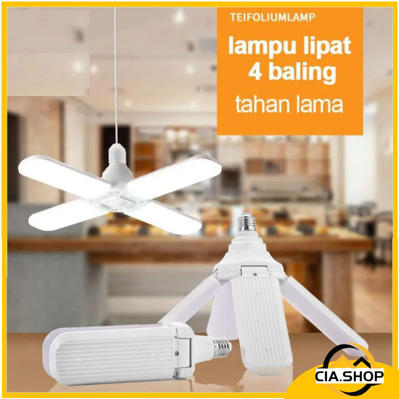 Jual lampu led 40w& 55w model kipas bisa dilipat fan blade | Shopee ...