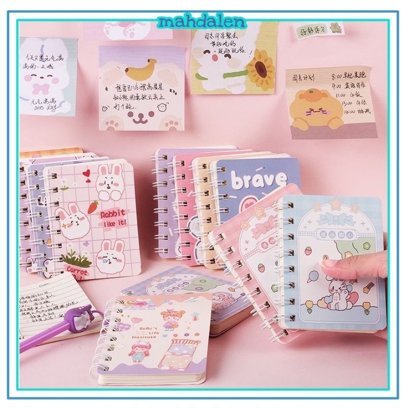 Jual NOTEBOOK RING MOTIF / BUKU CATATAN RING / BUKU TULIS RING MINI ...