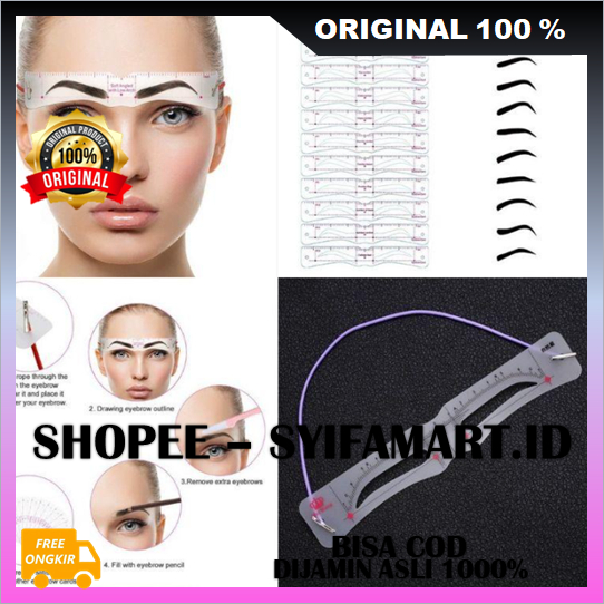 Jual Eyebrow Cetakan Alis 12 Bentuk Penggaris Alis 100% ORIGINAL | Shopee Indonesia