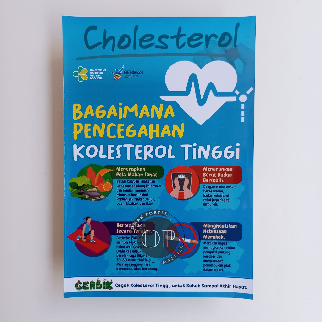 Jual Poster Kolesterol - Poster Pencegahan Kolesterol Tinggi - Cara ...