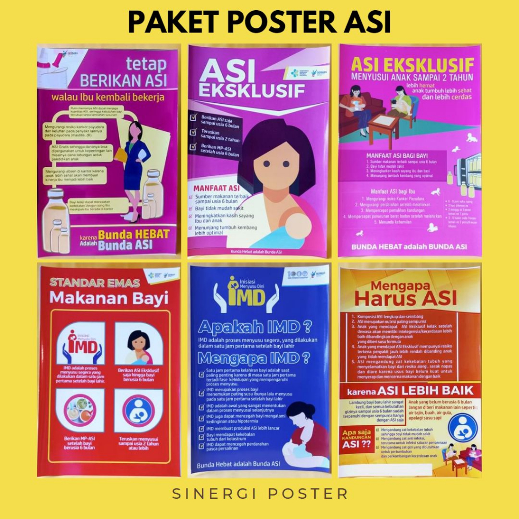 Jual Paket Poster | Paket Poster ASI | Poster Menyusui | Poster Ibu dan ...