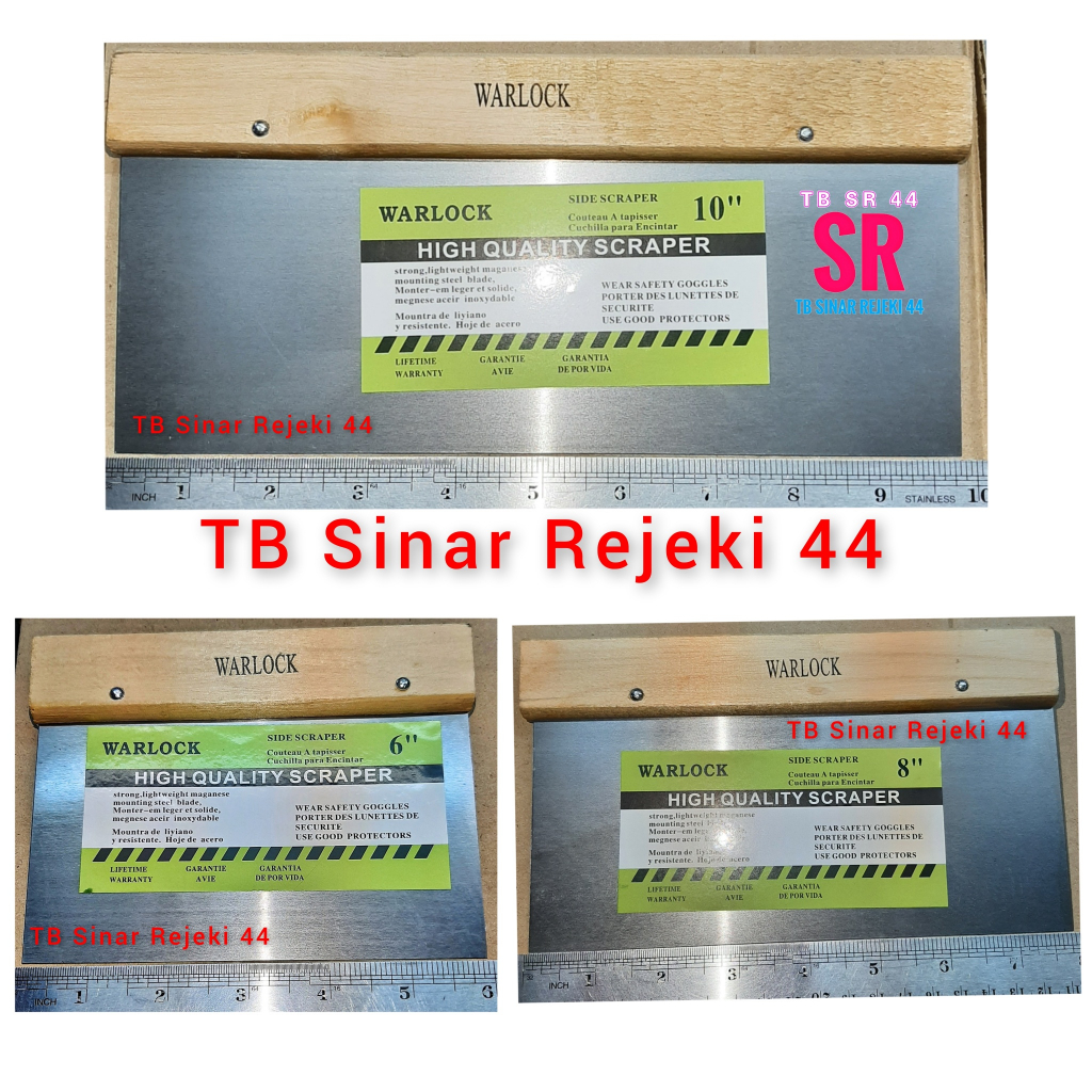 Jual Side Scraper Pelat Besi 6 8 10 inch Kape Gagang Kayu Skrap Gipsum ...