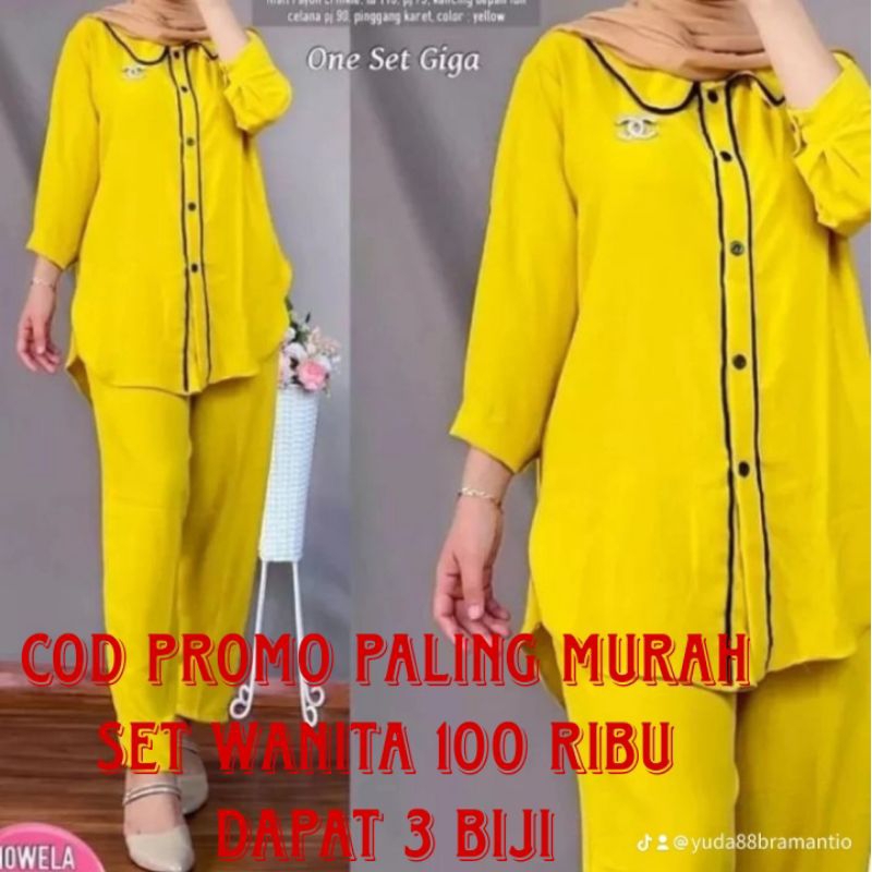 Jual COD SETELAN WANITA KEKINIAN 100RBH DAPAT 3PCS ONE SET WANITA // ONE SET TERBARU | Shopee ...