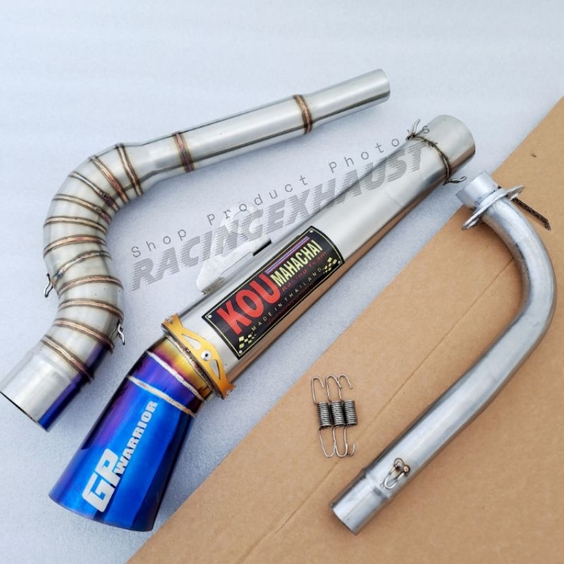 Jual KOU Mahachai Conical Exhaust Open pipe wave,xrm,rs,fury 125/110 ...