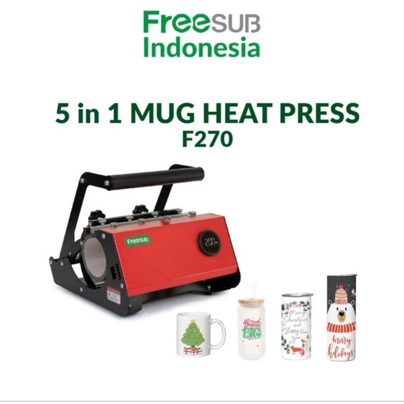 Jual Mesin Press Mug - FREESUB 5 in 1 Tumbler Mug Heat Press F270/F320 ...