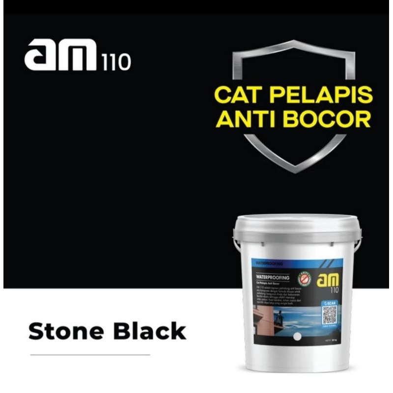 Jual AM 110 Cat Waterproofing Pelapis Anti Bocor 20kg (Stone Black ...