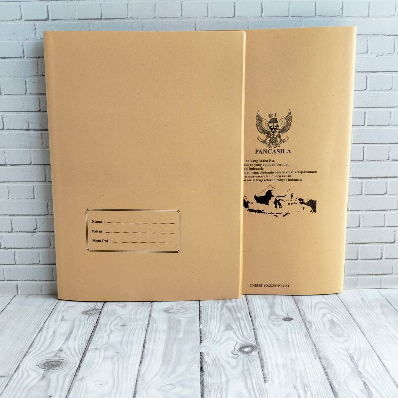 Jual Sampul Buku Coklat Uk Kwarto Nama Perpack Isi 20 Lembar