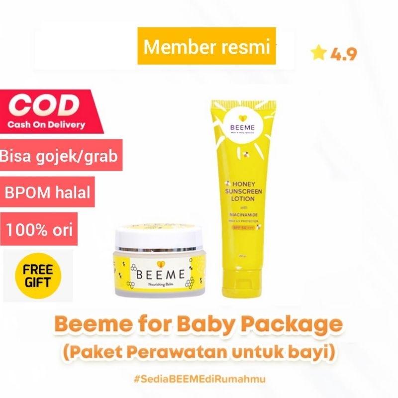 Jual Paket Beeme Nourishing Balm + Beeme Sunscreen Lotion SPF 50 ...