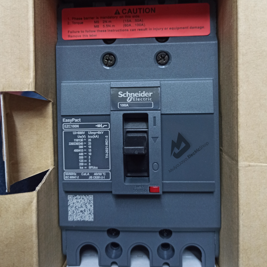 Jual MCCB SCHNEIDER EZC100N 3P 15 KA 60A 75A 80A 100A NEW TYPE ...