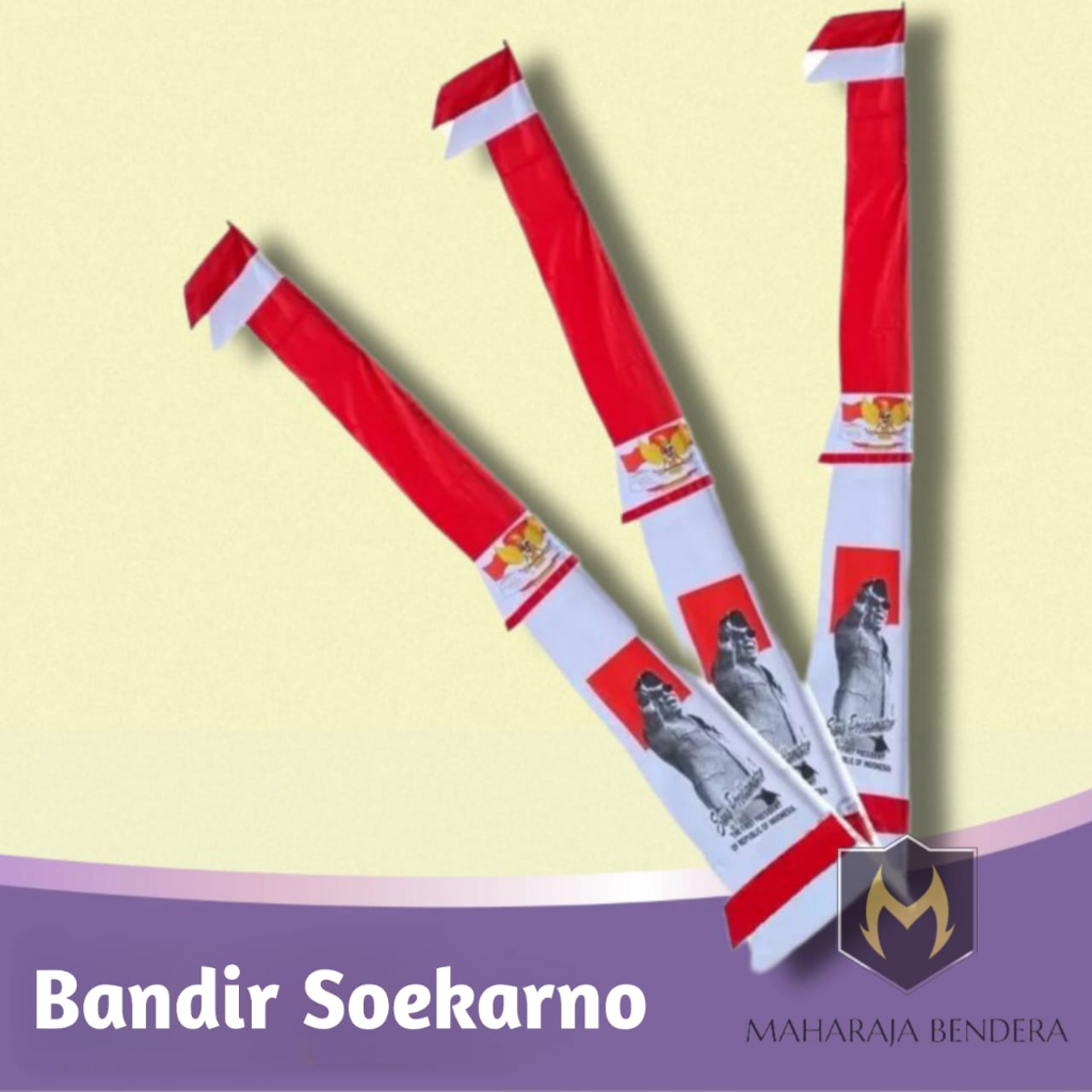 Jual Isi 20/PCS Bandir Soekarno Jumbo Merah Putih Rempel Untuk HUT ...
